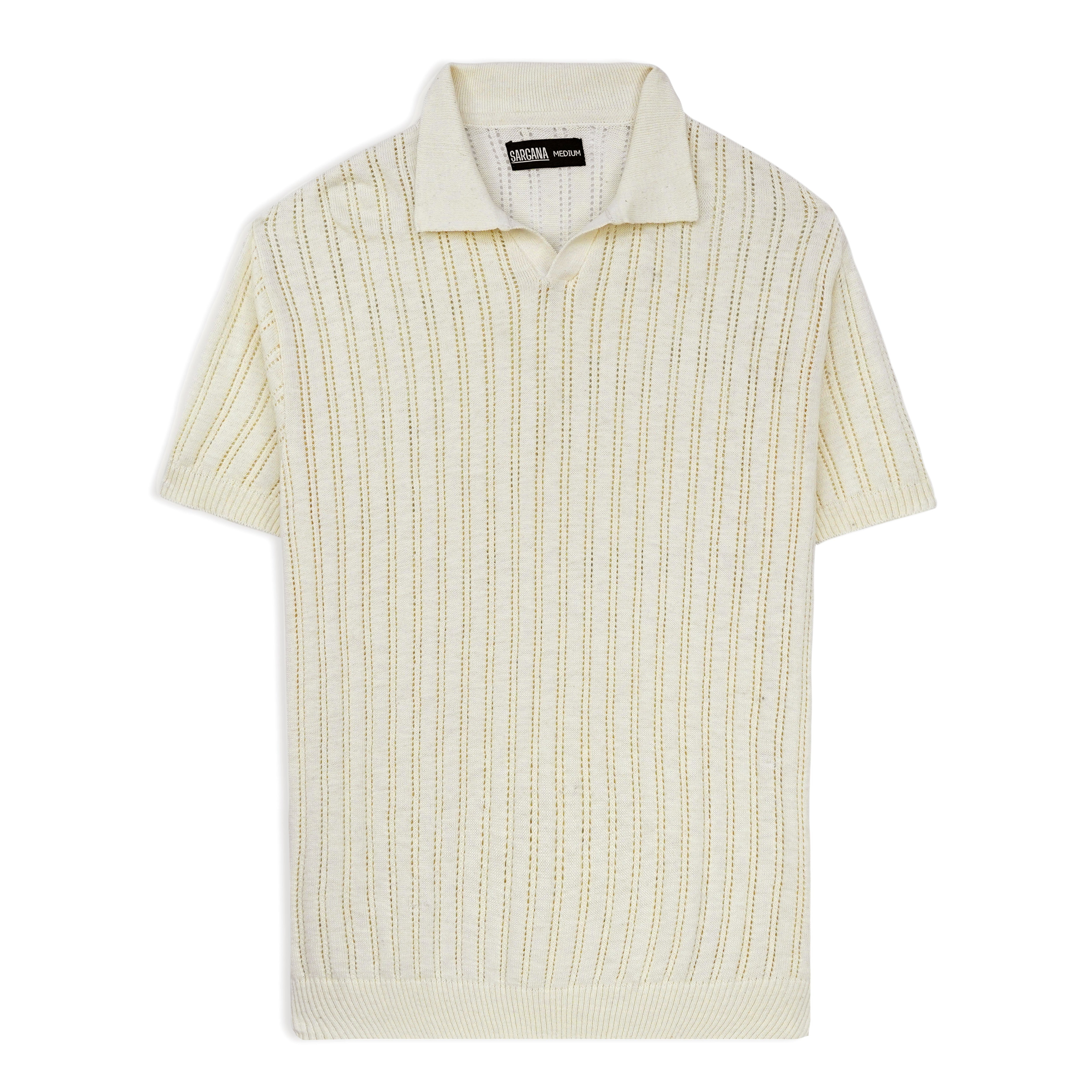 Cream Crochet Polo – SARGANA